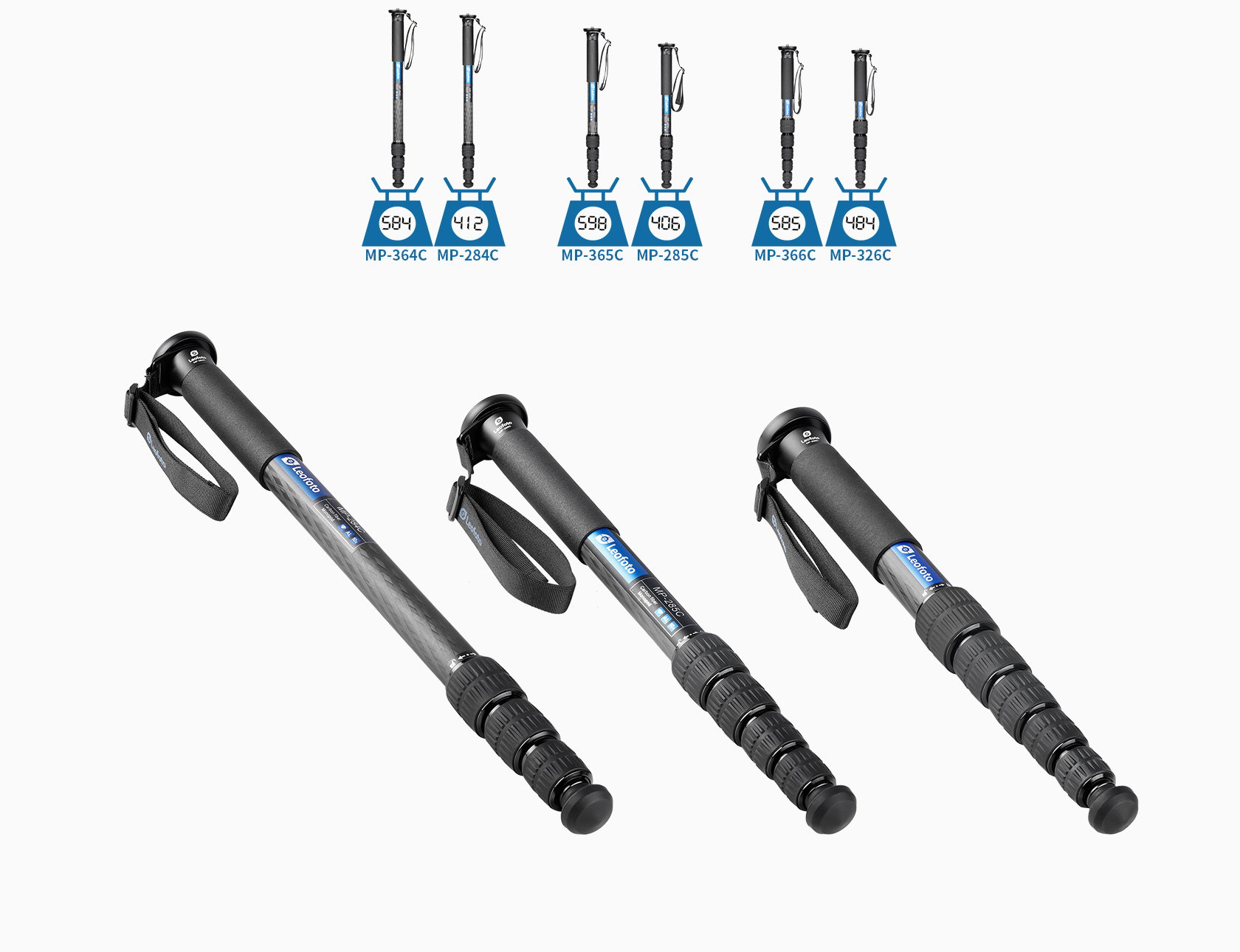 Leofoto MP-284C Monopod 28mm 4 Section